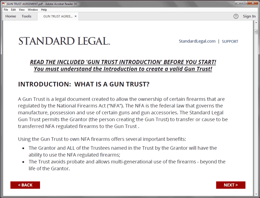 Gun Trust Professional Legal Forms Software ParalegalDocuments Gun Trust Professional Legal Forms Software ParalegalDocuments
