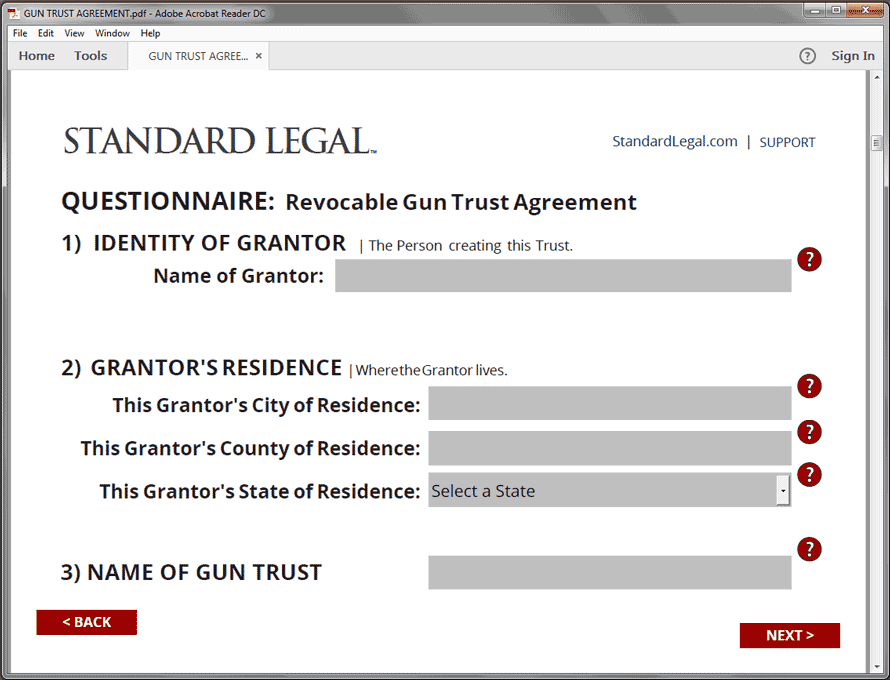 Gun Trust Professional Legal Forms Software ParalegalDocuments